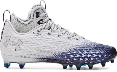 Navy blue under armour football cleats sales