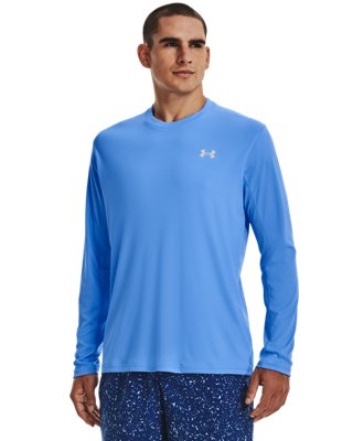 Men's Long Sleeve Workout Shirts in Blue | Under Armour