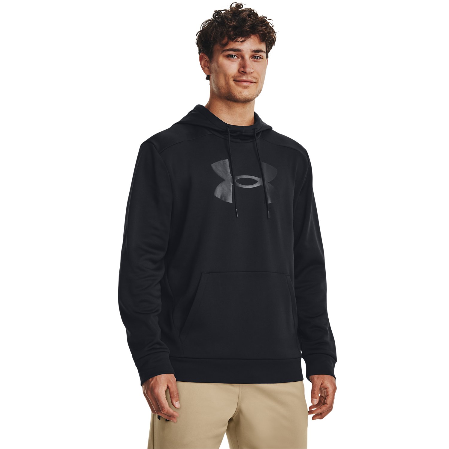 Men s Armour Fleece Big Logo Hoodie Under Armour UK