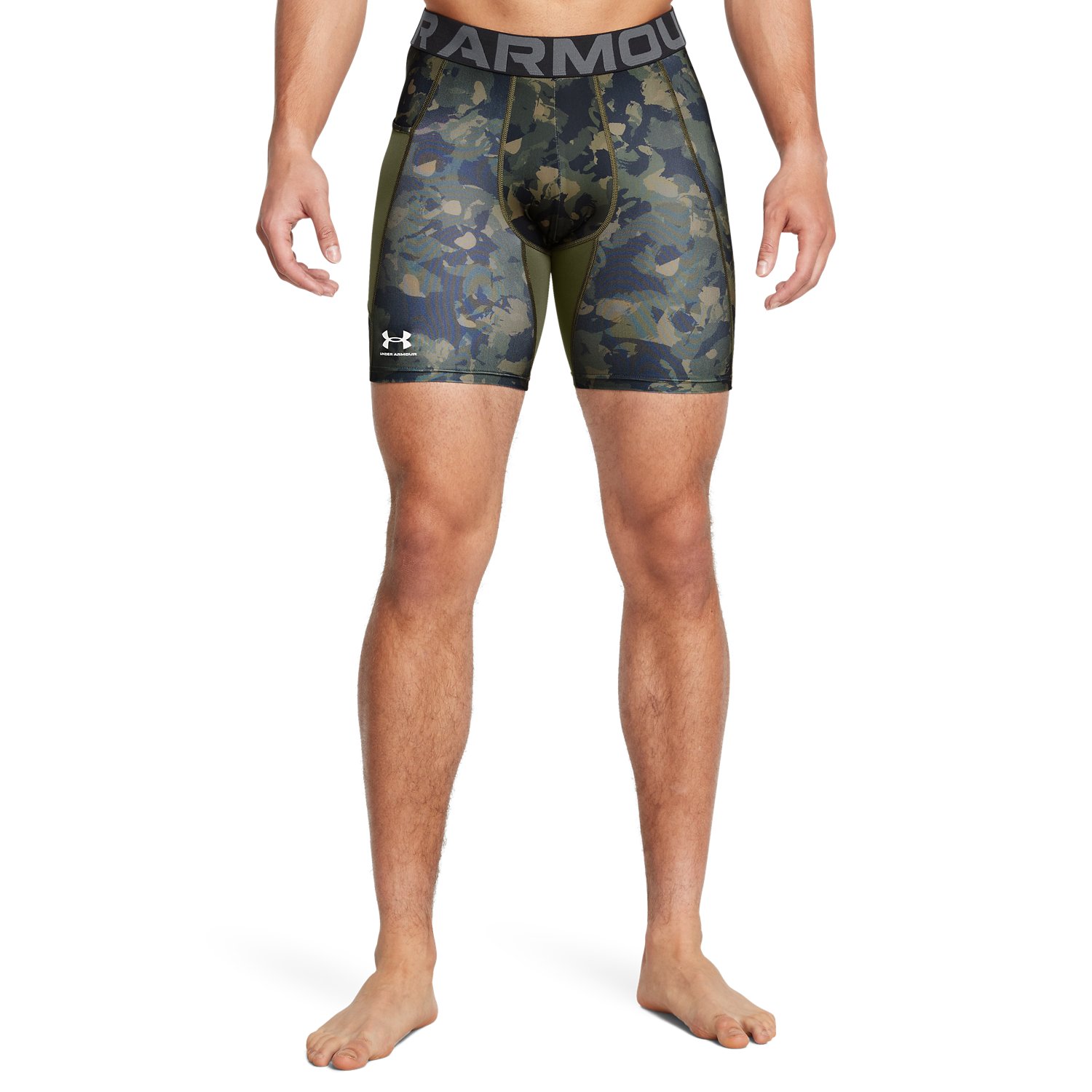 Men s HeatGear Printed Compression Shorts Under Armour UK